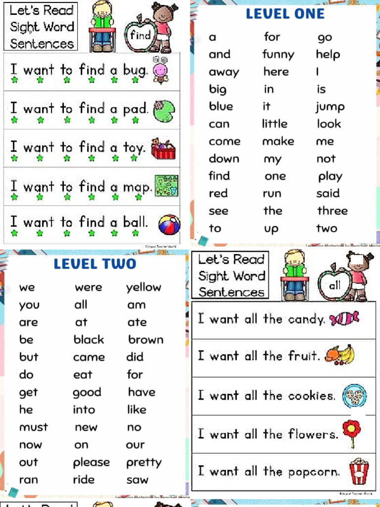 Basic Sight Words 2 | PDF