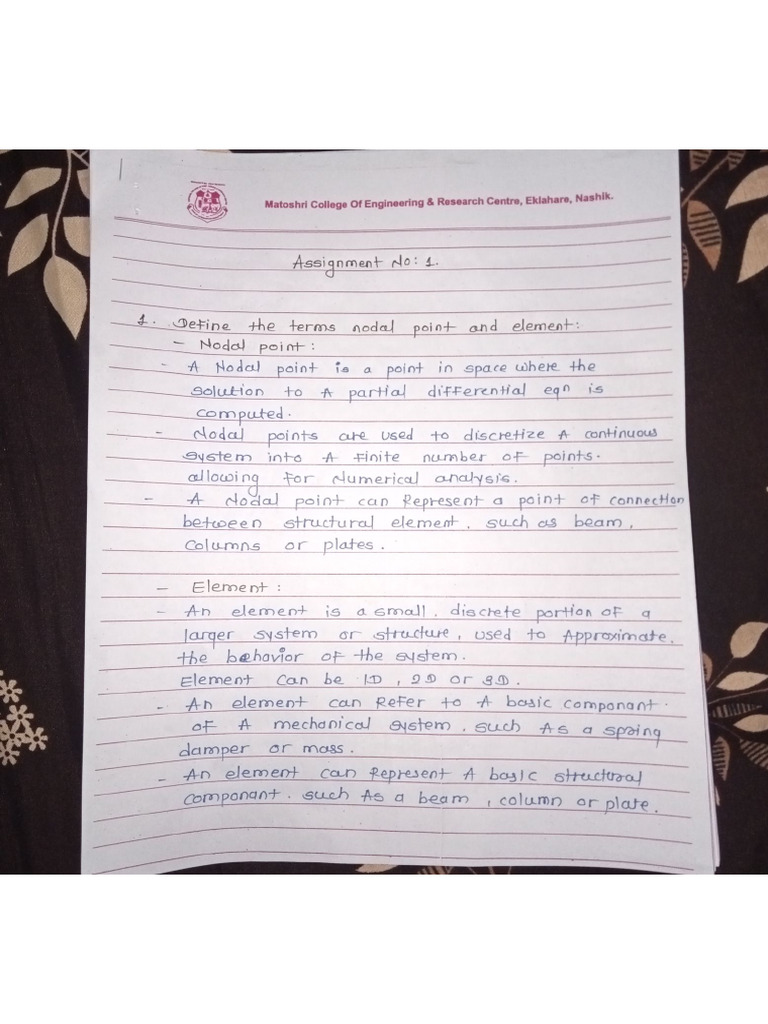 CAE Assignment 1 | PDF