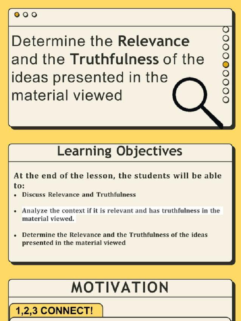 Relevance and Truthfulness | PDF