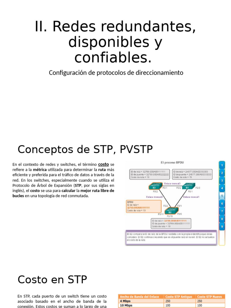 Costo y Protocolo STP en Redes | PDF | Transmisión de datos | Ethernet