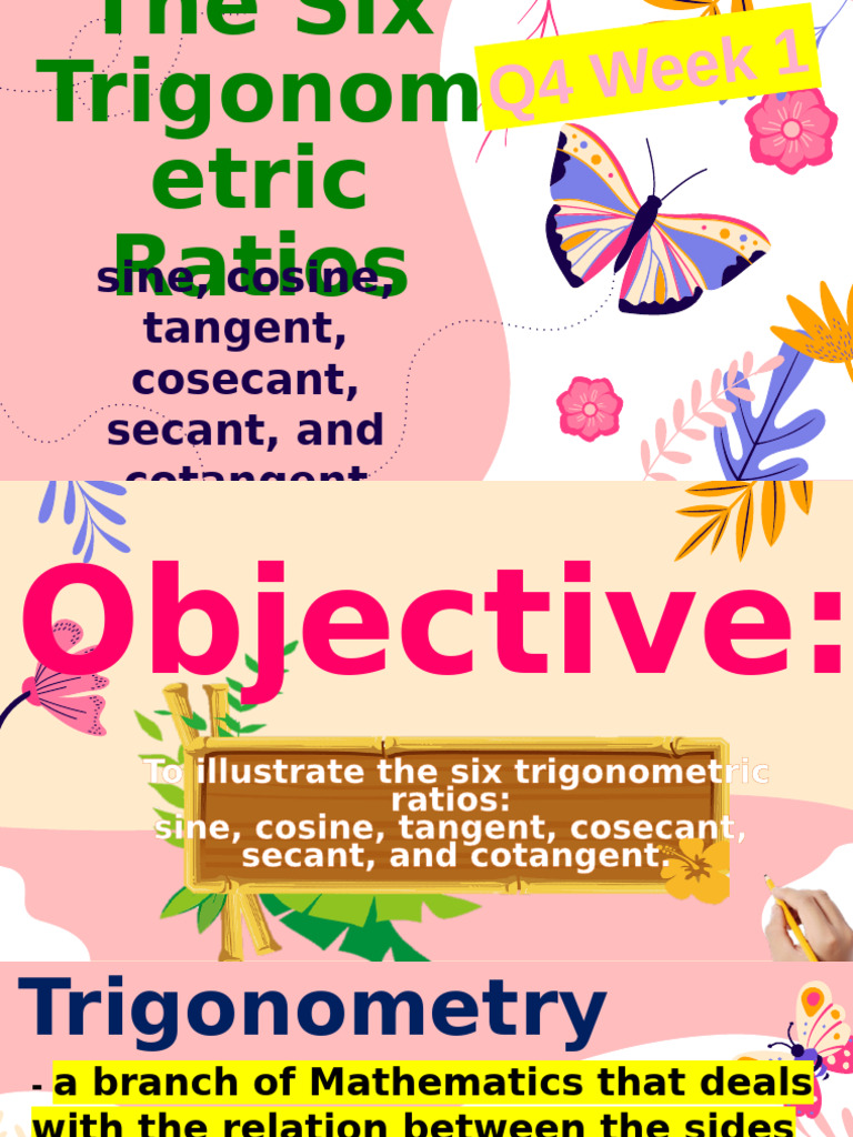 Q4 W1 the Six Trigonometric Ratios | PDF | Trigonometric Functions ...