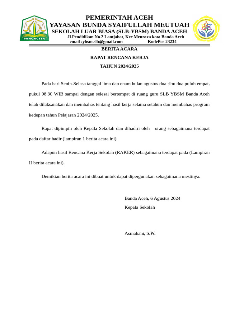 Berita Acara Eds | PDF