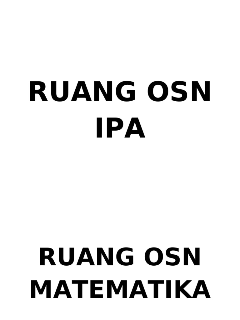 Ruang Osn Ipa | PDF