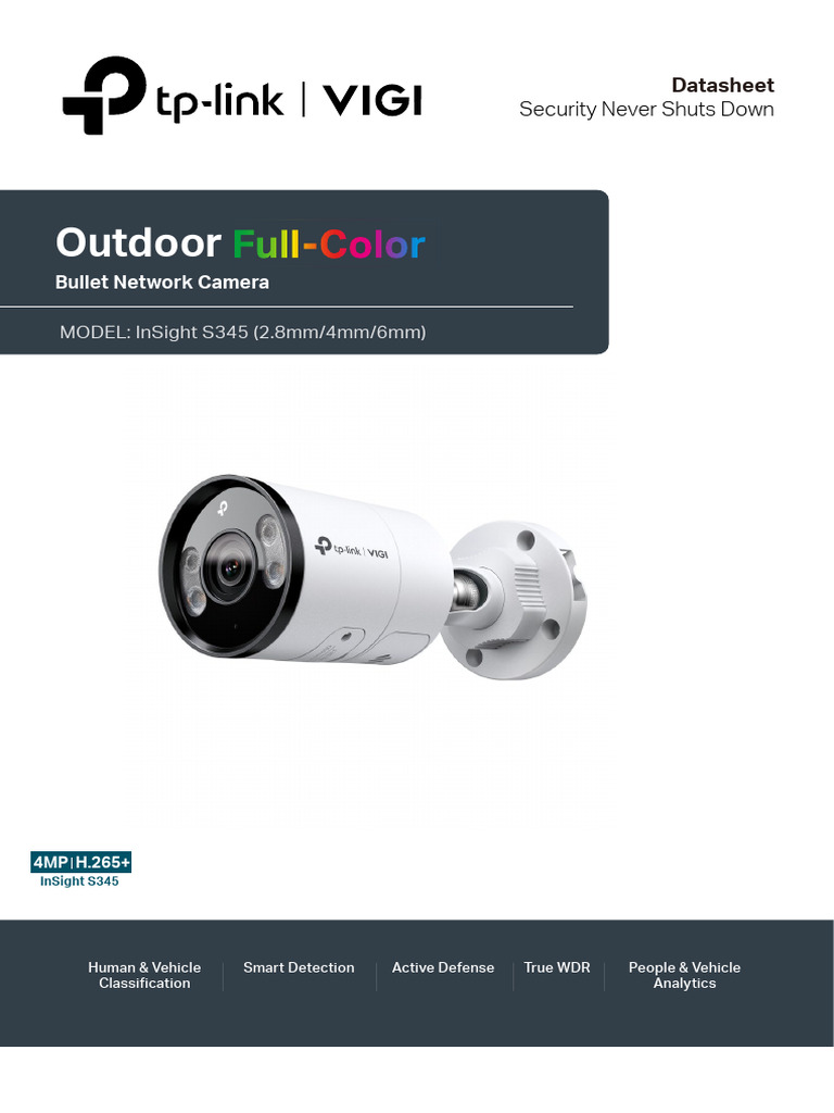 InSight S345 (2.8 - Amp - 4 - Amp - 6mm) (UN) 1.0 Datasheet | PDF | Camera | Shutter (Photography)