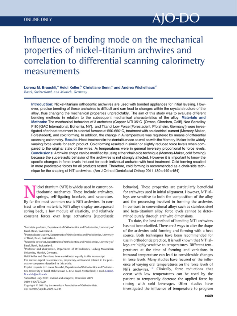 1483117-C_Influence_of_bending_mode_on_the_mechanical | PDF | Materials Science | Applied And ...