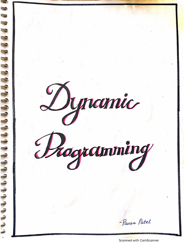 Dynamic Programming Notes? | PDF