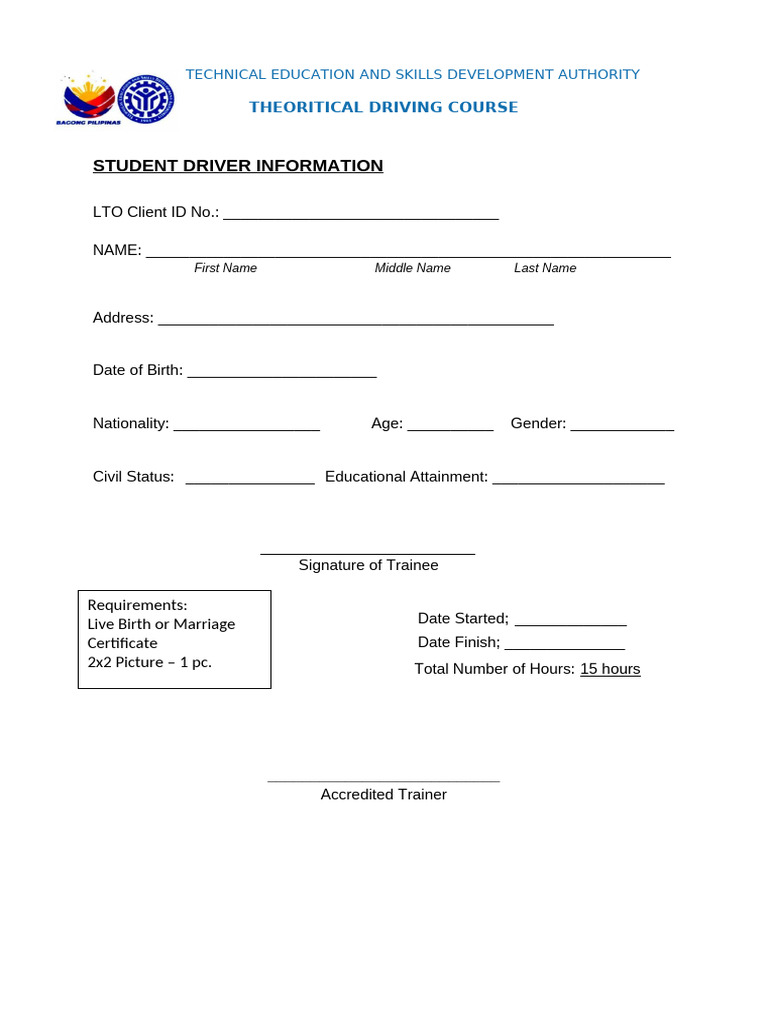 LTO-Student Driver Information | PDF