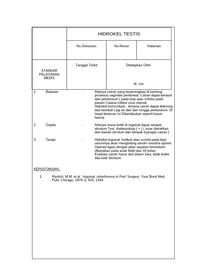 Hidrokel Testis | PDF