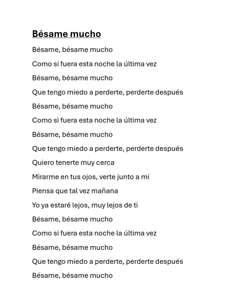 Bésame Mucho | PDF