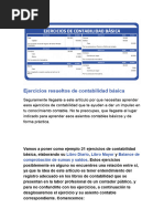 21 Ejercicios de Contabilidad Básica Resueltos GRATIS | PDF | Contabilidad | Economía Financiera