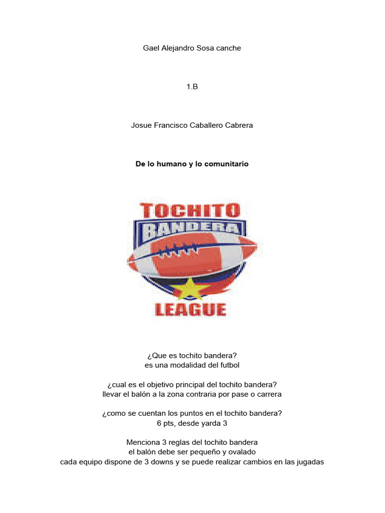 Torneo de Tochito Bandera 2023: Resultados y Reglas | PDF