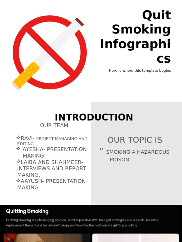 Quit Smoking Infographics by Slidesgo | PDF | Tobacco Smoking | Addiction