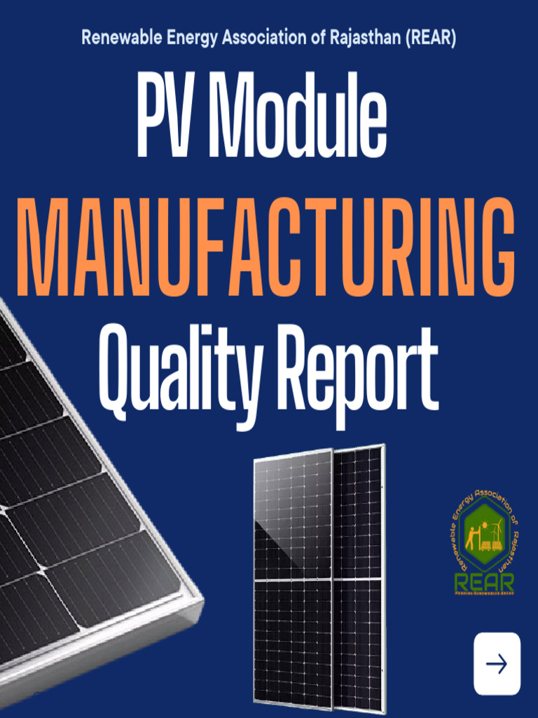 PV Module Quality Report Insights | PDF | Solar Panel