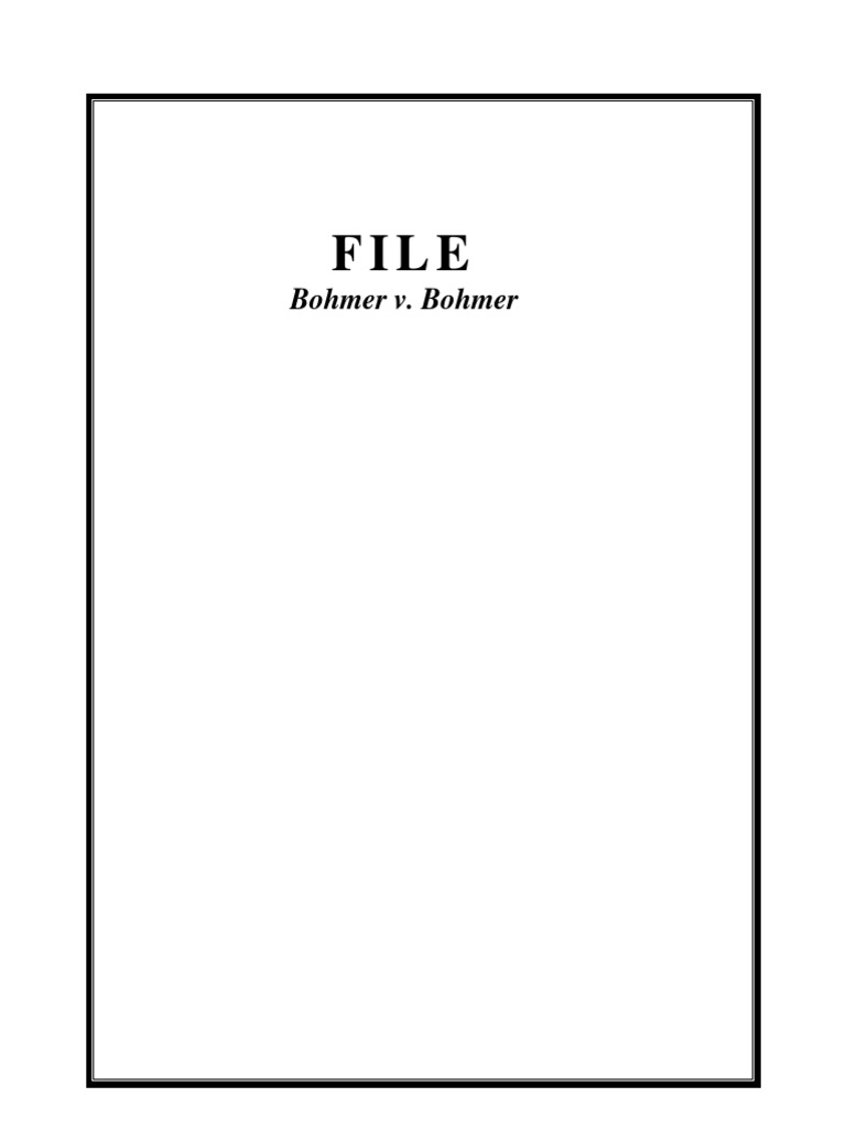 MPT 2 - Bohmer V Bohmer | PDF | Domestic Violence | Child Custody