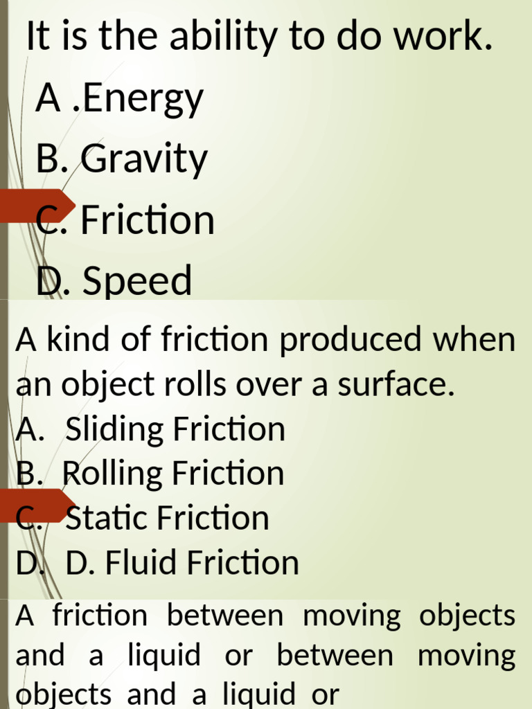 Understanding Energy and Friction Concepts | PDF | Friction | Machines
