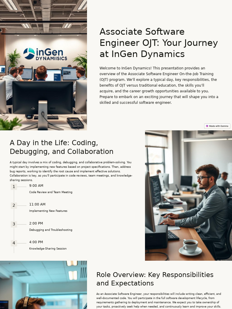 Associate Software Engineer OJT Your Journey at InGen Dynamics | PDF ...