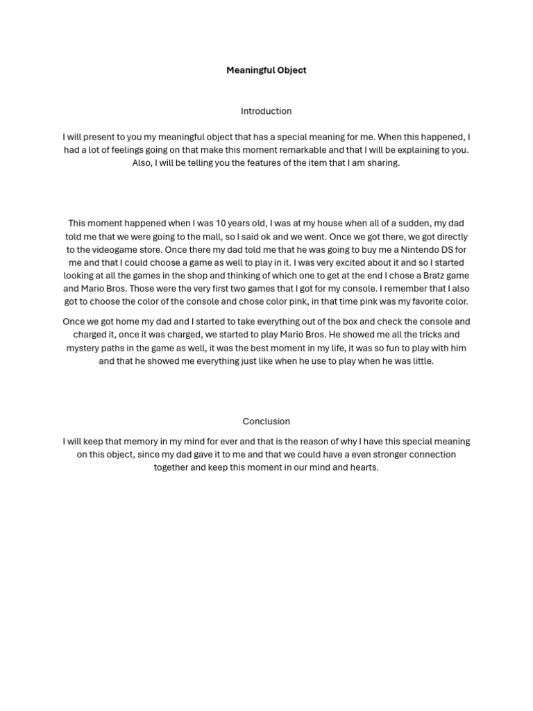 Meaningful Object. | PDF