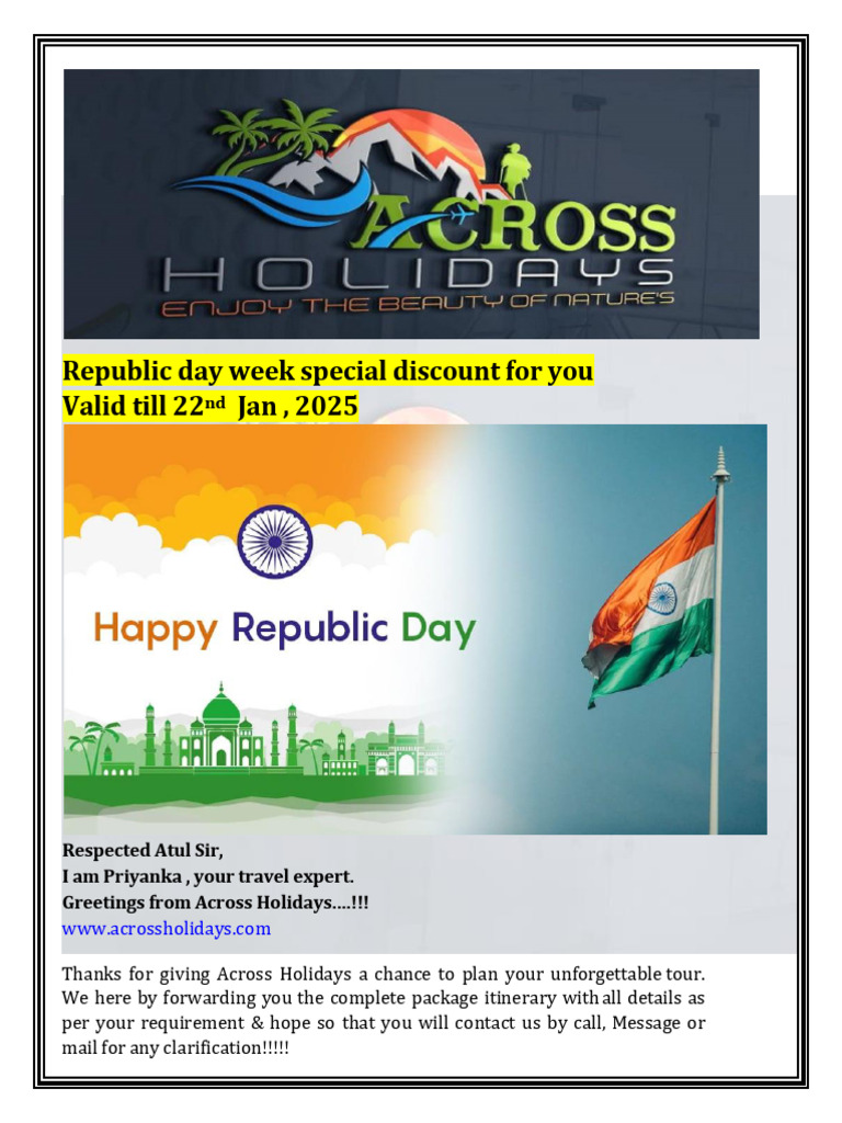 Republic Day Manali Tour Package 2025 | PDF | Hotel