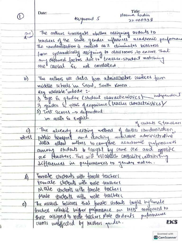 Assignment 5 Econo | PDF