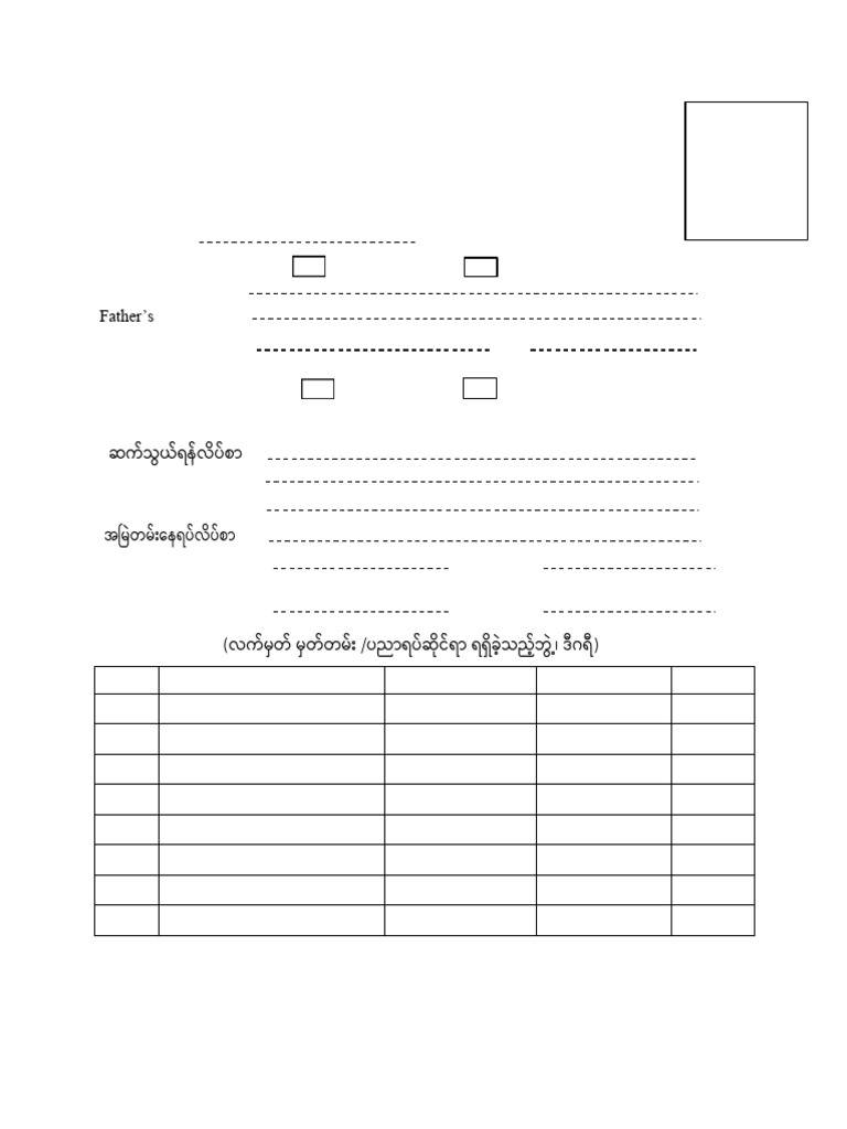 Monywa University MBA Application Form | PDF | Postgraduate Education ...