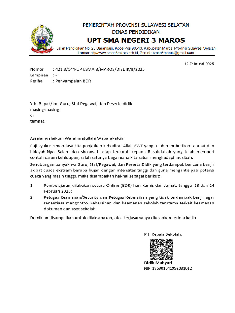 Penyampaian BDR 2025 | PDF