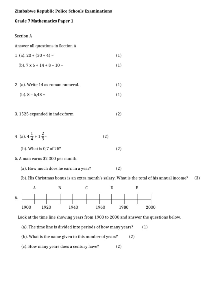 Grade 7 Mathematics Paper 2 | PDF | Speed