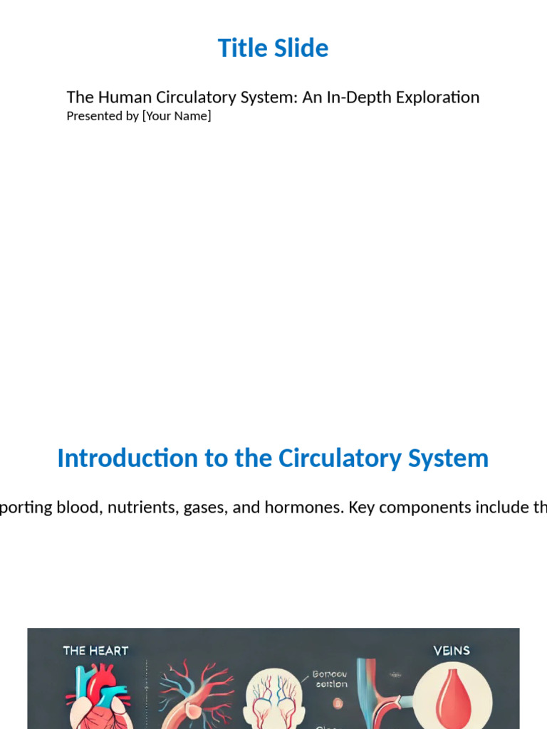 Impressive Circulatory System Presentation Pdf