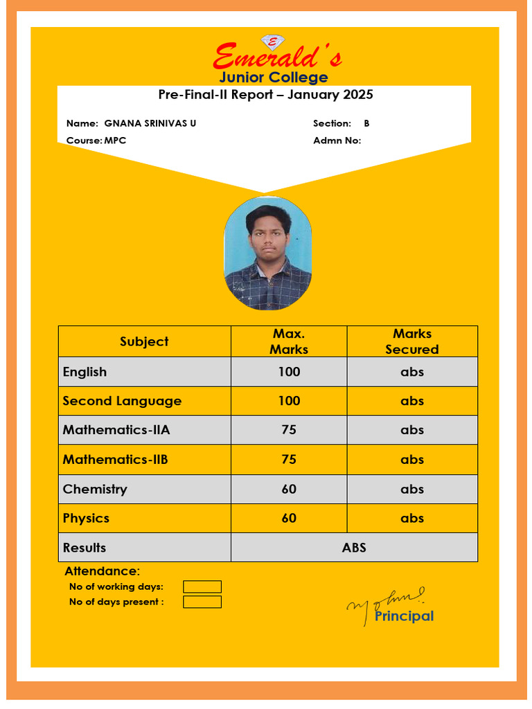 Inter II Year PreFinal#2'25 78 | PDF