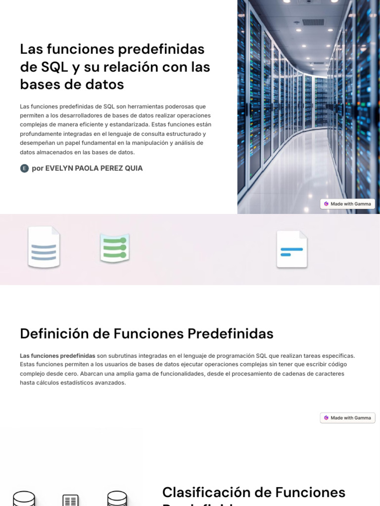 Las-funciones-predefinidas-de-SQL-y-su-relacion-con-las-bases-de-datos | PDF | Bases de datos | SQL