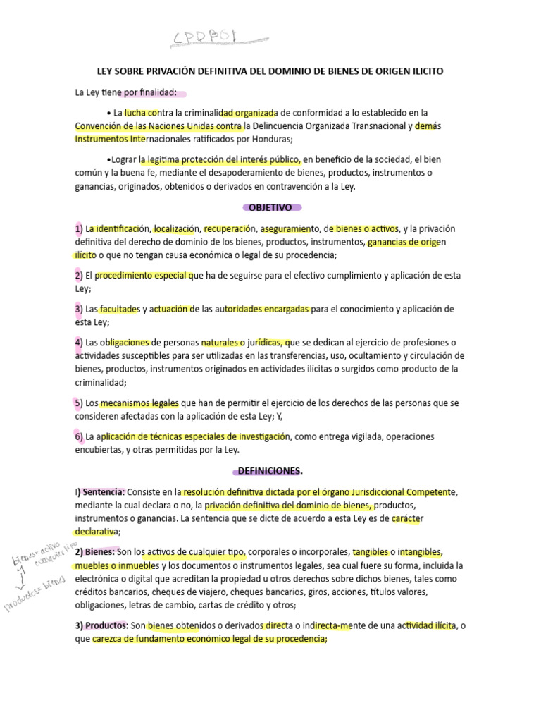 Ley de Privación de Bienes Ilícitos | PDF | Propiedad | Jurisdicción