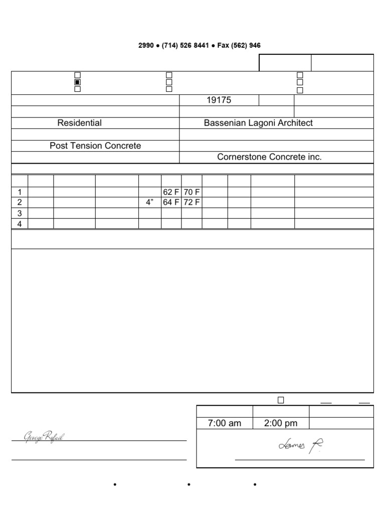 Daily Inspection Report for Epoxy Work | PDF | Concrete | Building ...
