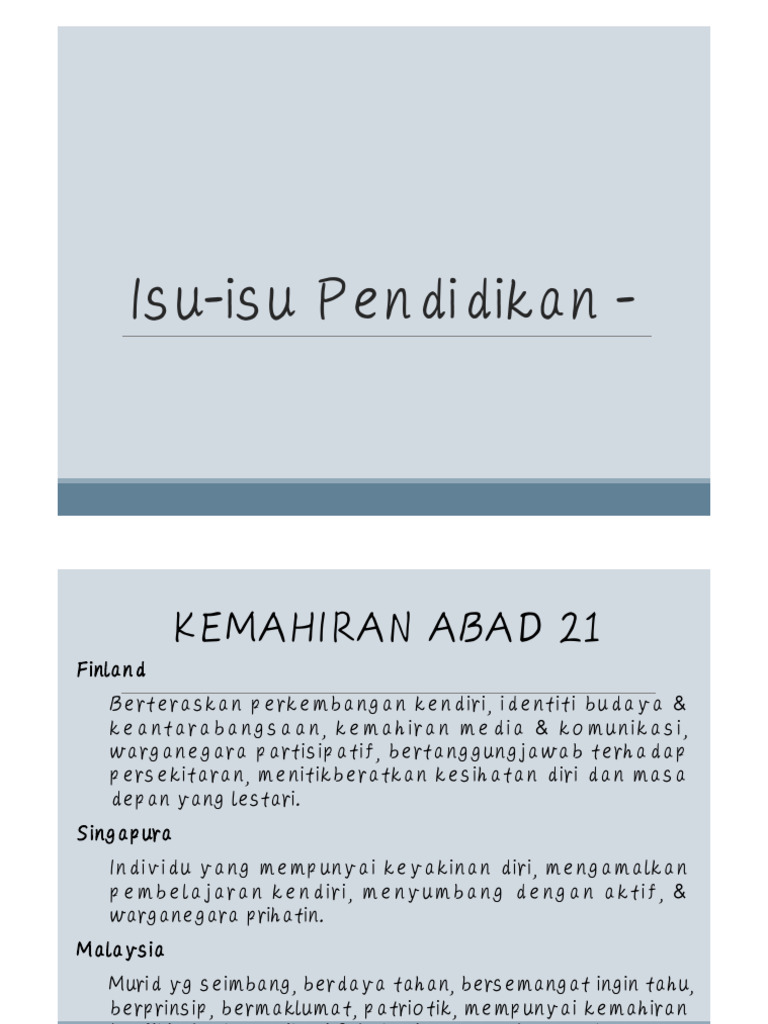 isu pendidikan | PDF