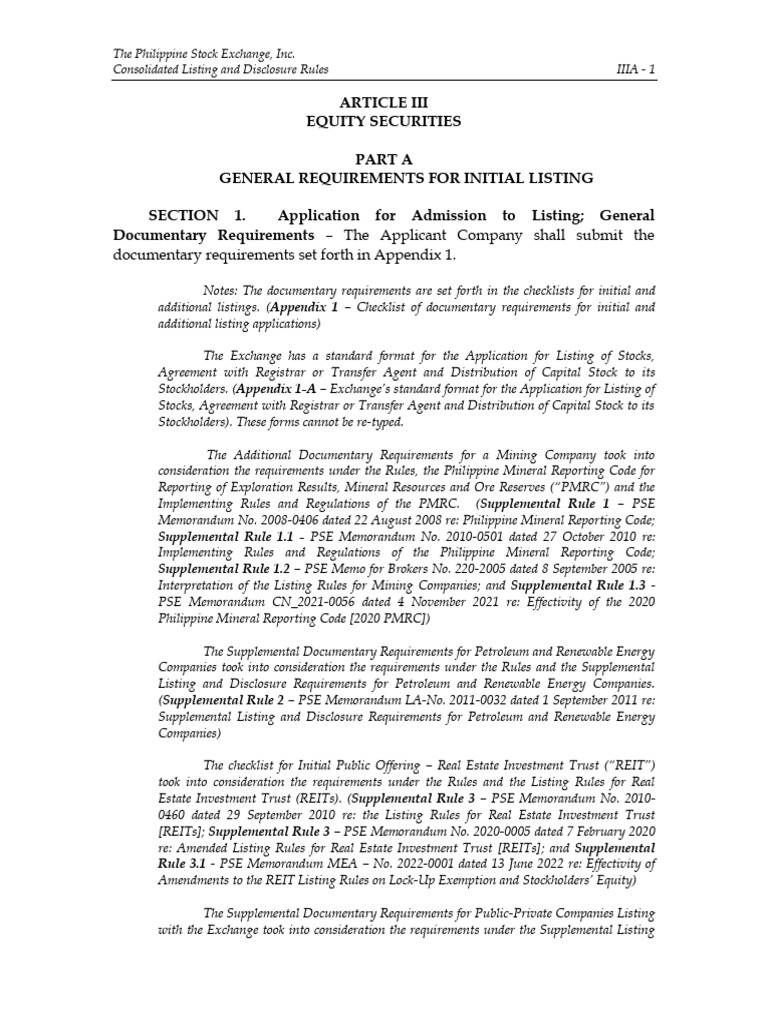 Article III – Equity Securities | PDF | Investment Fund | Securities (Finance)