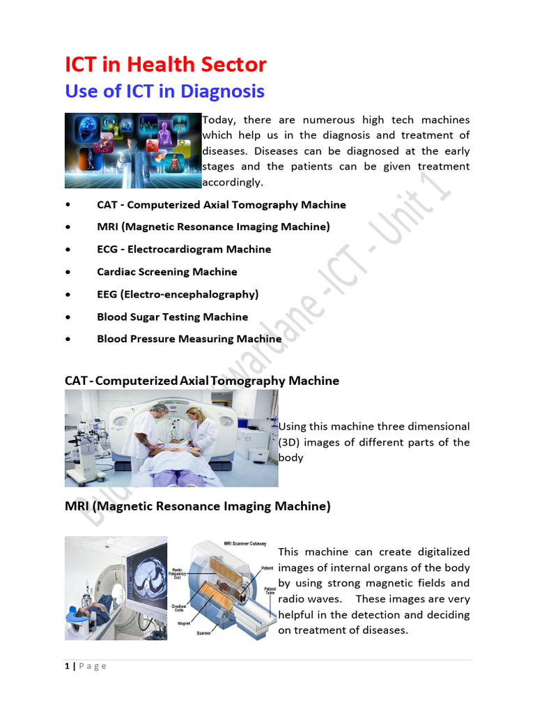 Grade 10-ICT Unit 1 - ICT in Health Sector 17.01.2025 | PDF | Electroencephalography ...