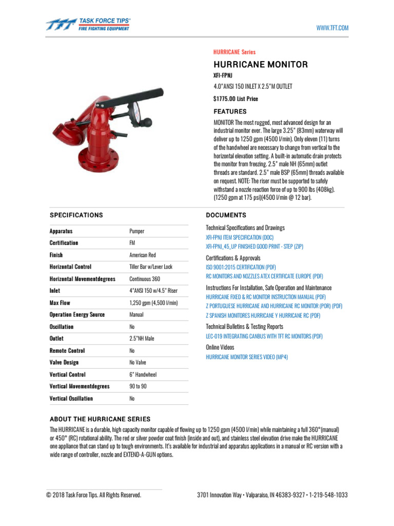 Ficha-Tecnica Monitor Hidrante | PDF