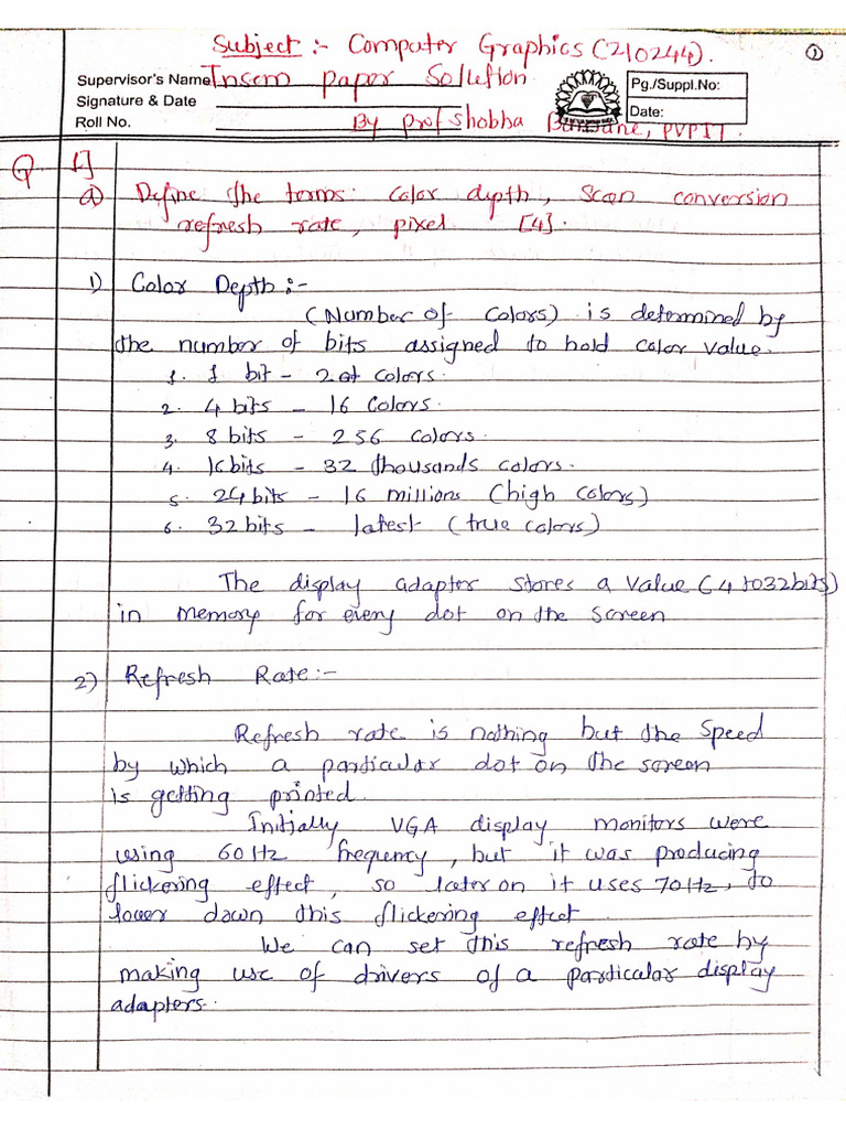 CG - Insem Paper Solution | PDF