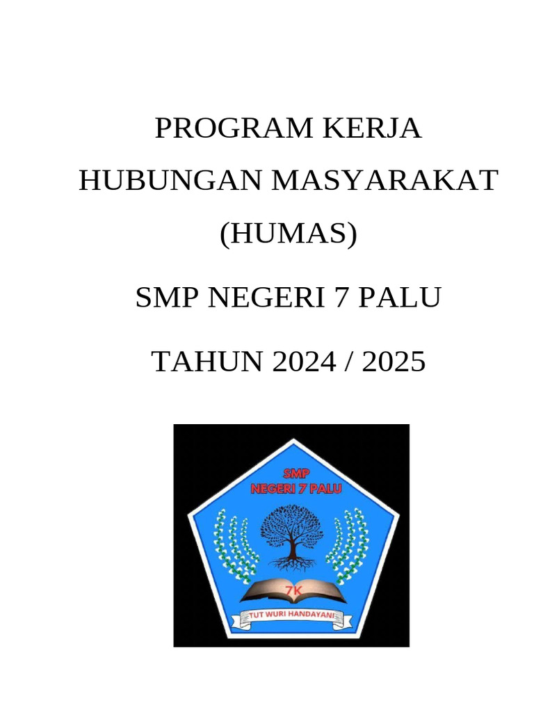 Cover Program Kerja SMP 7 | PDF