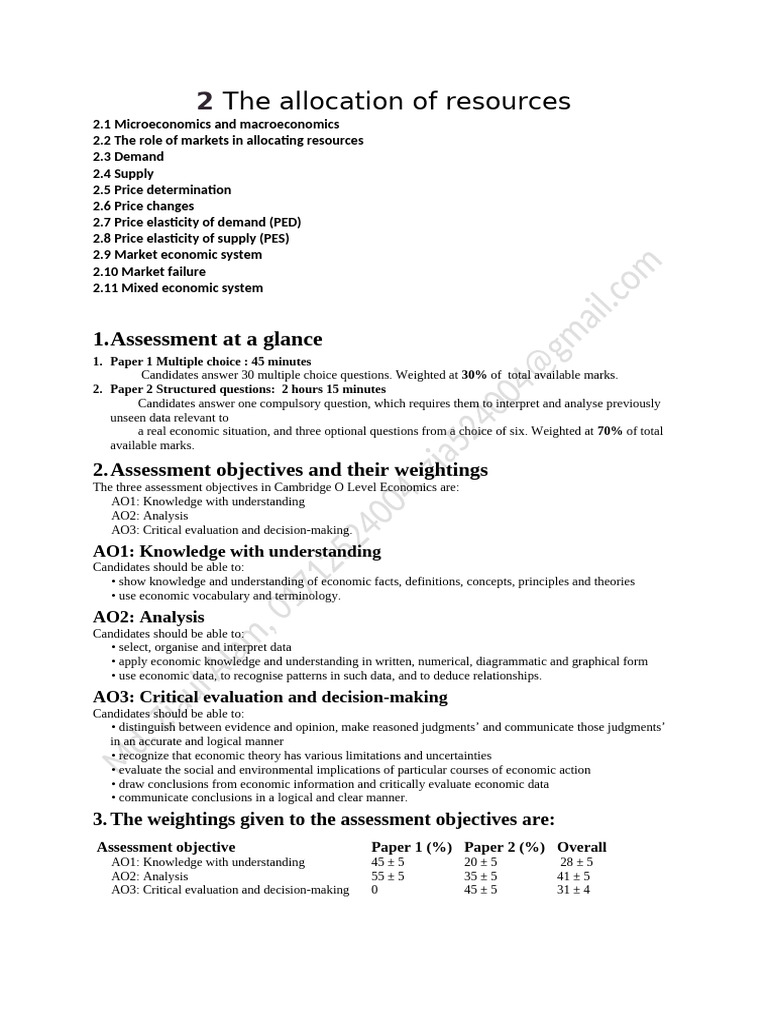 Resource Allocation in Economics | PDF | Elasticity (Economics) | Demand