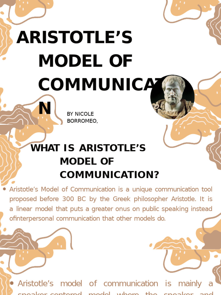Aristotle Model of Communication | PDF | Public Speaking | Communication