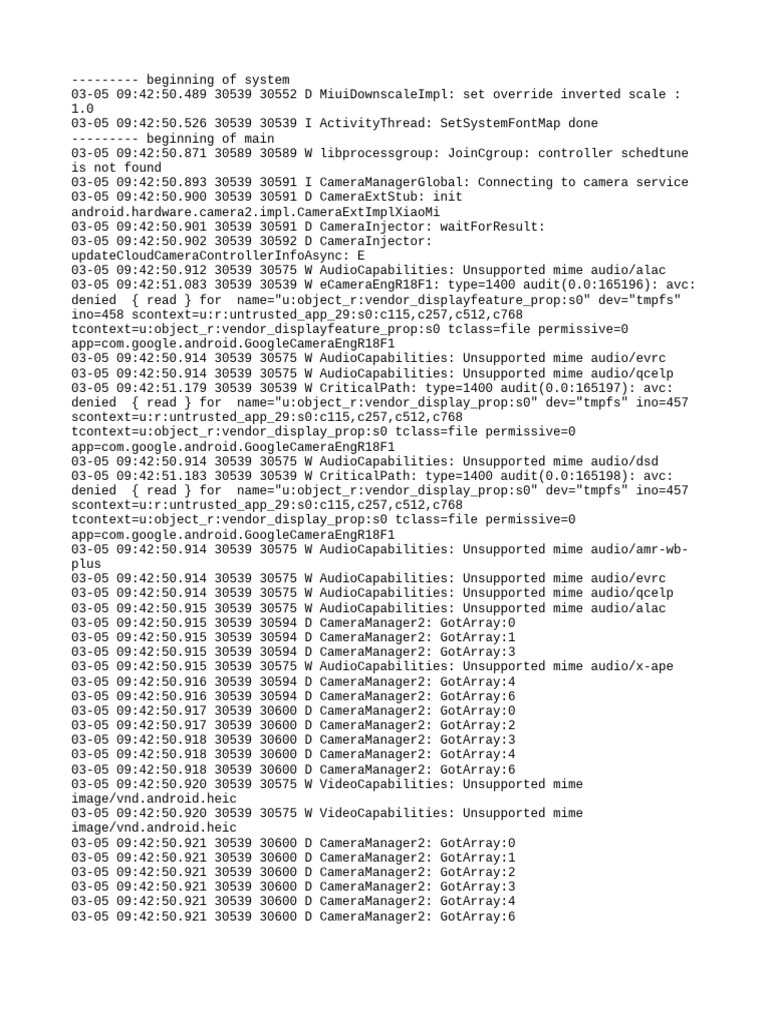 Log Cat 1741149770845 | PDF | Software Engineering | Computer Science