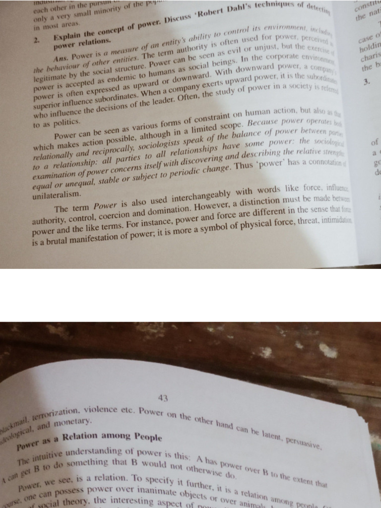 Concept of Power and Robert Dahl Technique of Detecting Power Relation ...