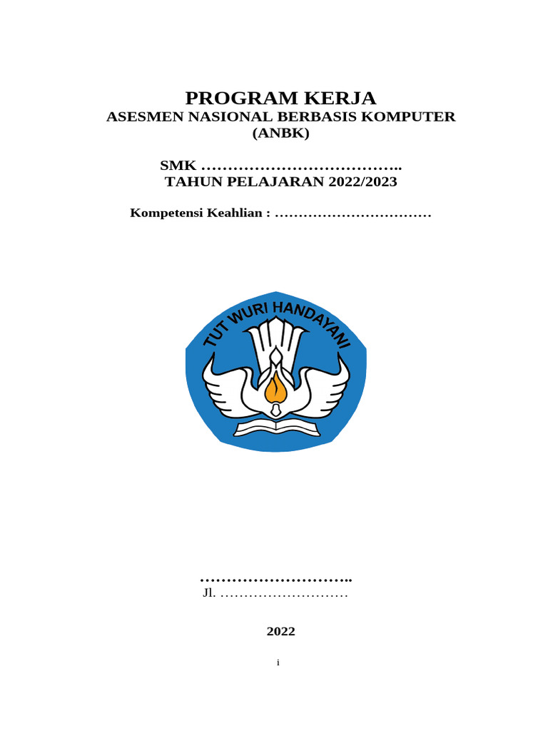 Program Kerja Anbk 2022 | PDF