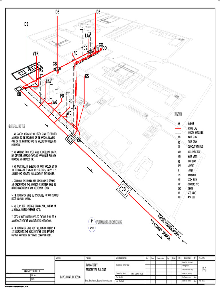 Plumbing Plan Doming P 3 | PDF