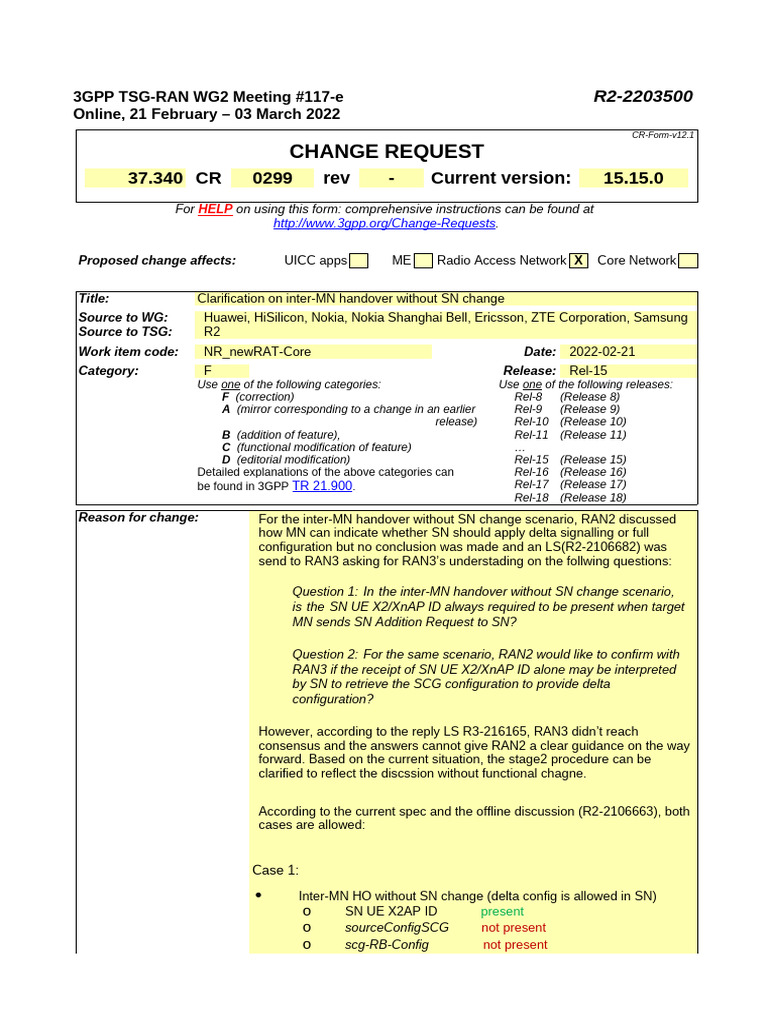 R2-2203500 Clarification On inter-MN Handover Without SN Change (R15 ...