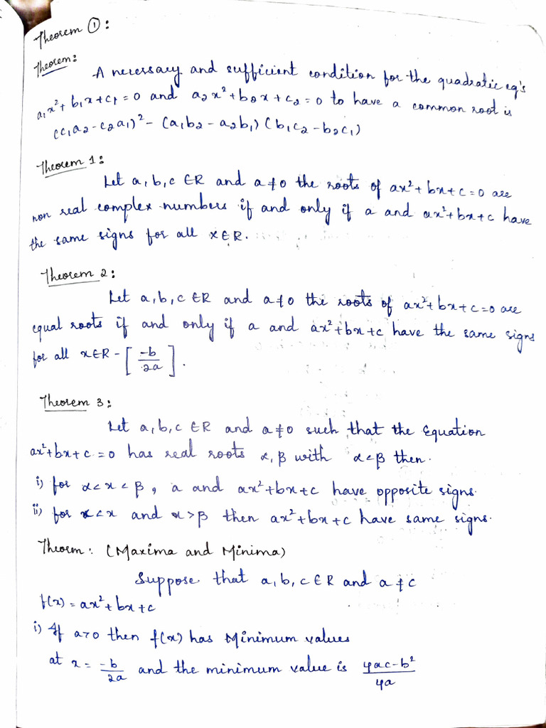 Quadratic Expressions Ex-4B | PDF