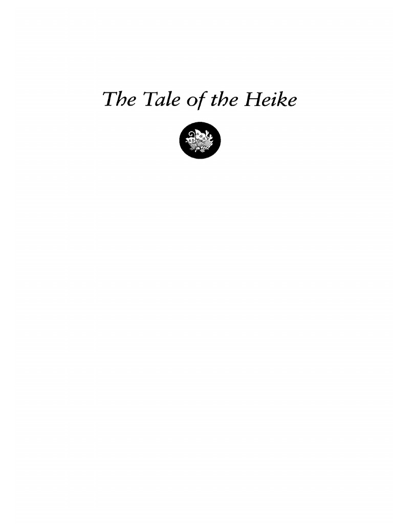 The Tale of the Heike: A Medieval Epic | PDF | Feudal Japan | Japanese ...