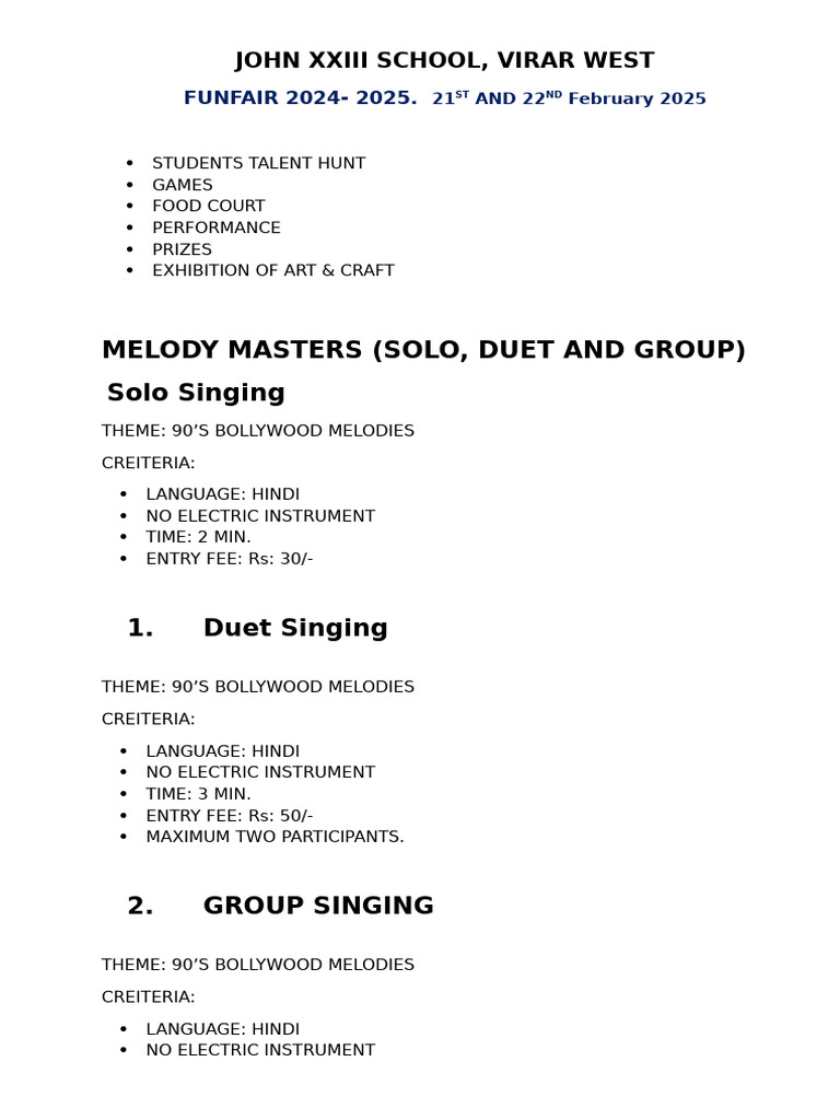 Leaflet For Funfair 2024-25 | PDF