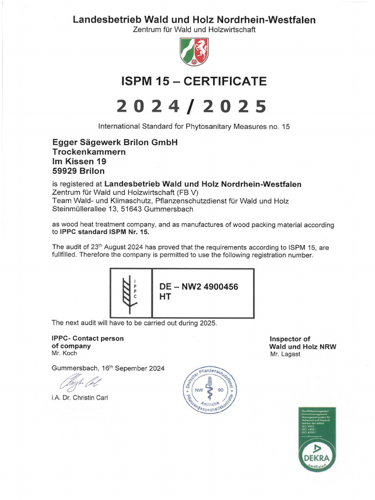 Certificate ISPM 15 | PDF