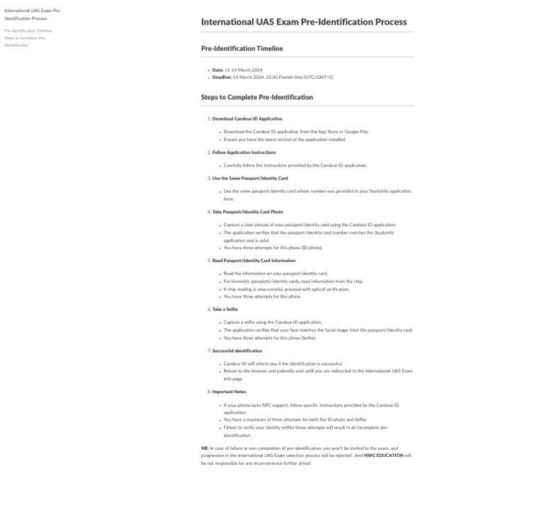 Identification Process for Uas Exam | PDF | Identity Document ...