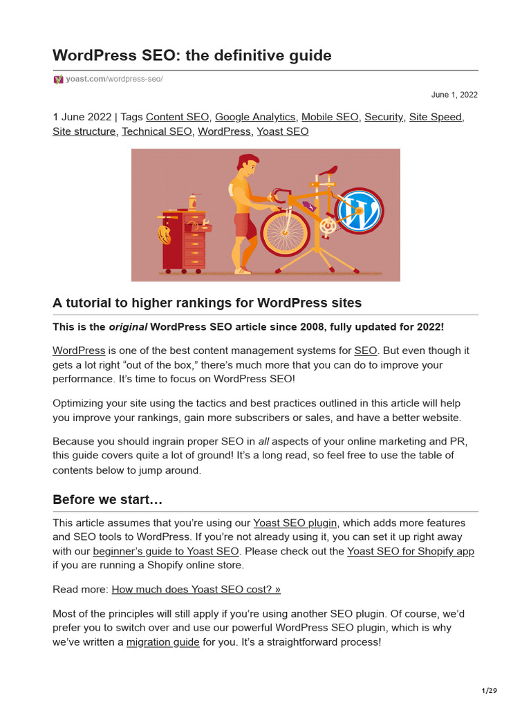 WordPress SEO The Definitive Guide | PDF | Search Engine Optimization ...